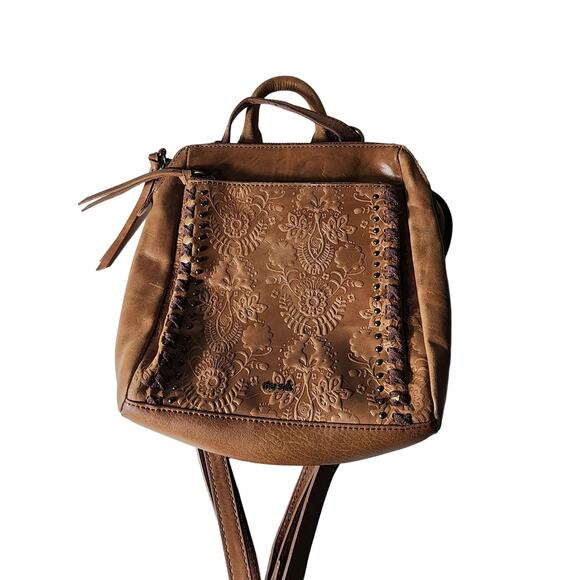 The Sak | Bags | The Sak Brown Loyola Leather Embossed Mini Backpack ...